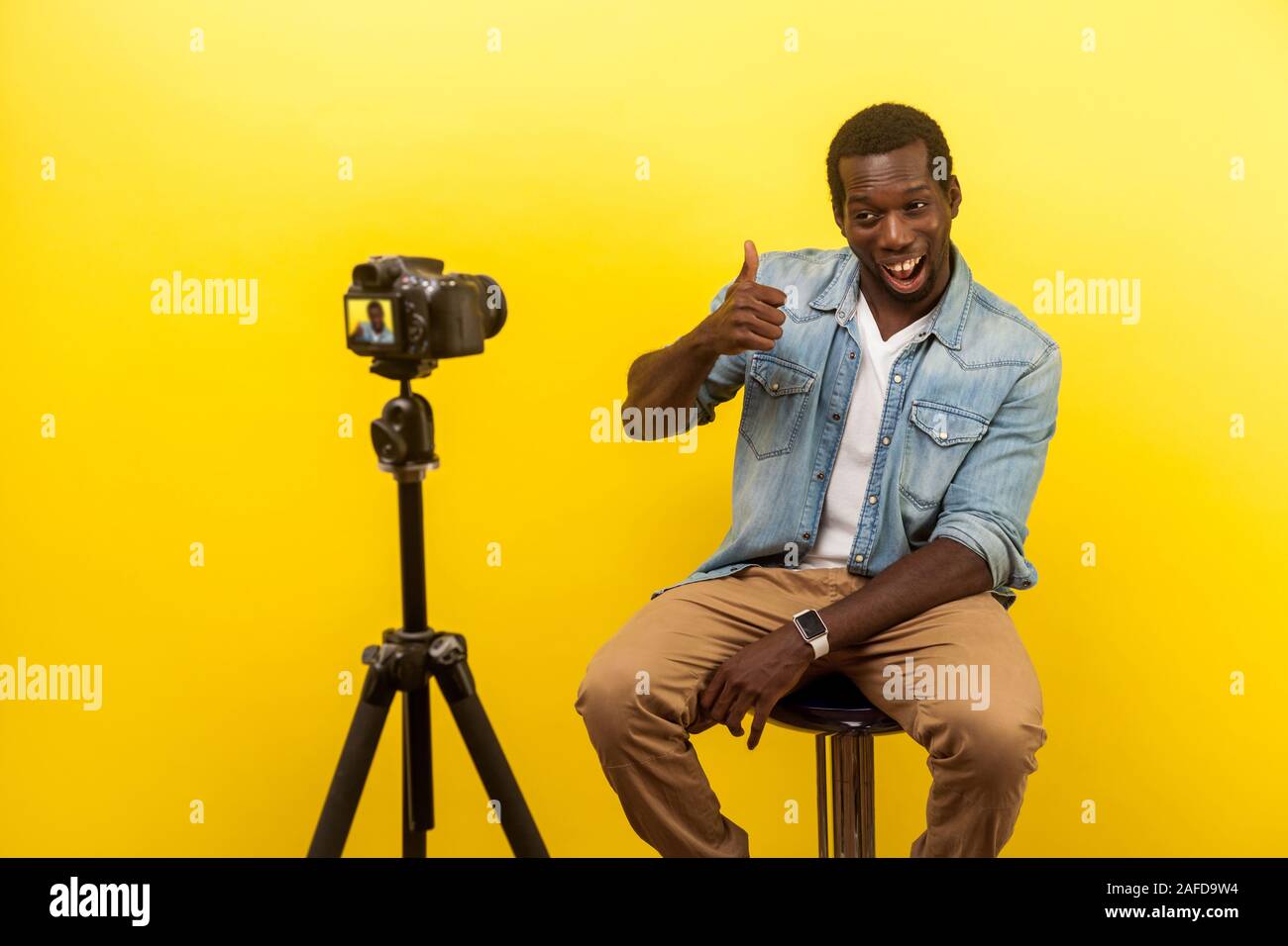 Professional video cameraman isolated hi-res stock photography and ...