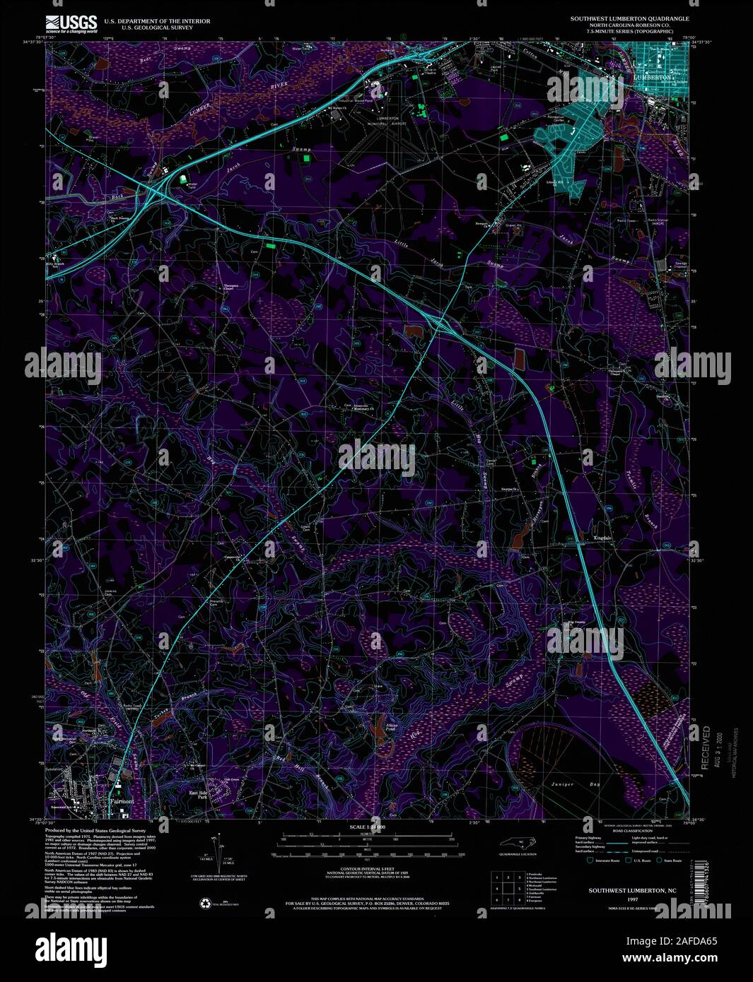 Map of lumberton hi-res stock photography and images - Alamy