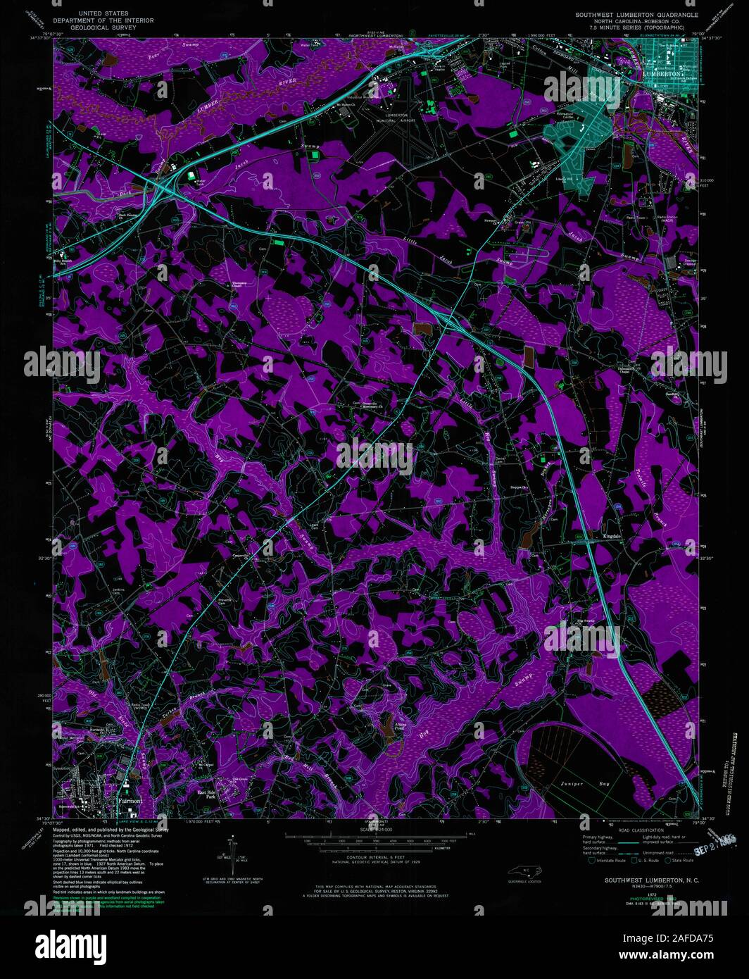 Map of lumberton hi-res stock photography and images - Alamy