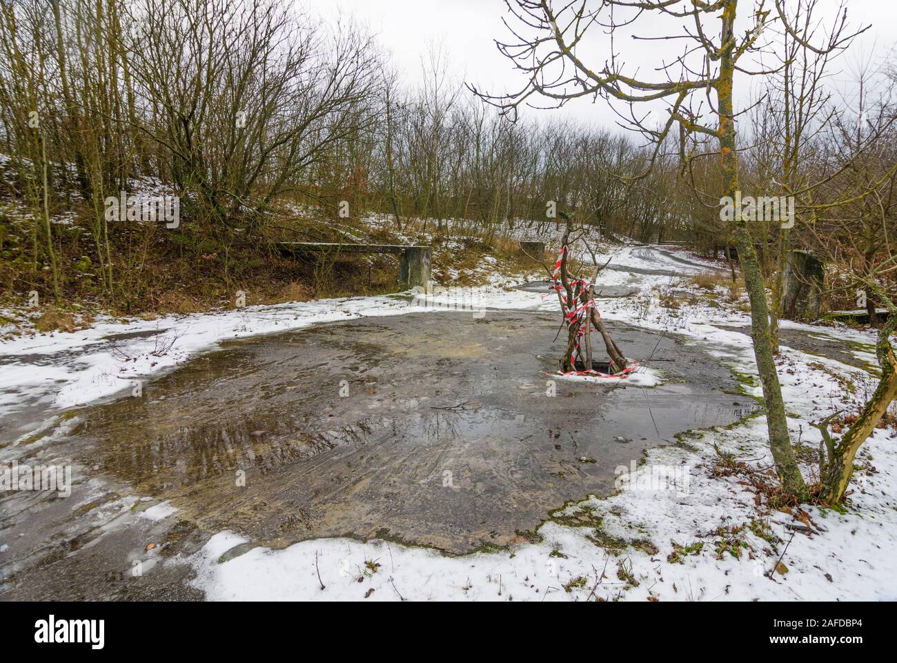 Bratislava (Pressburg): Former rocket launch silo covered with concrete ...