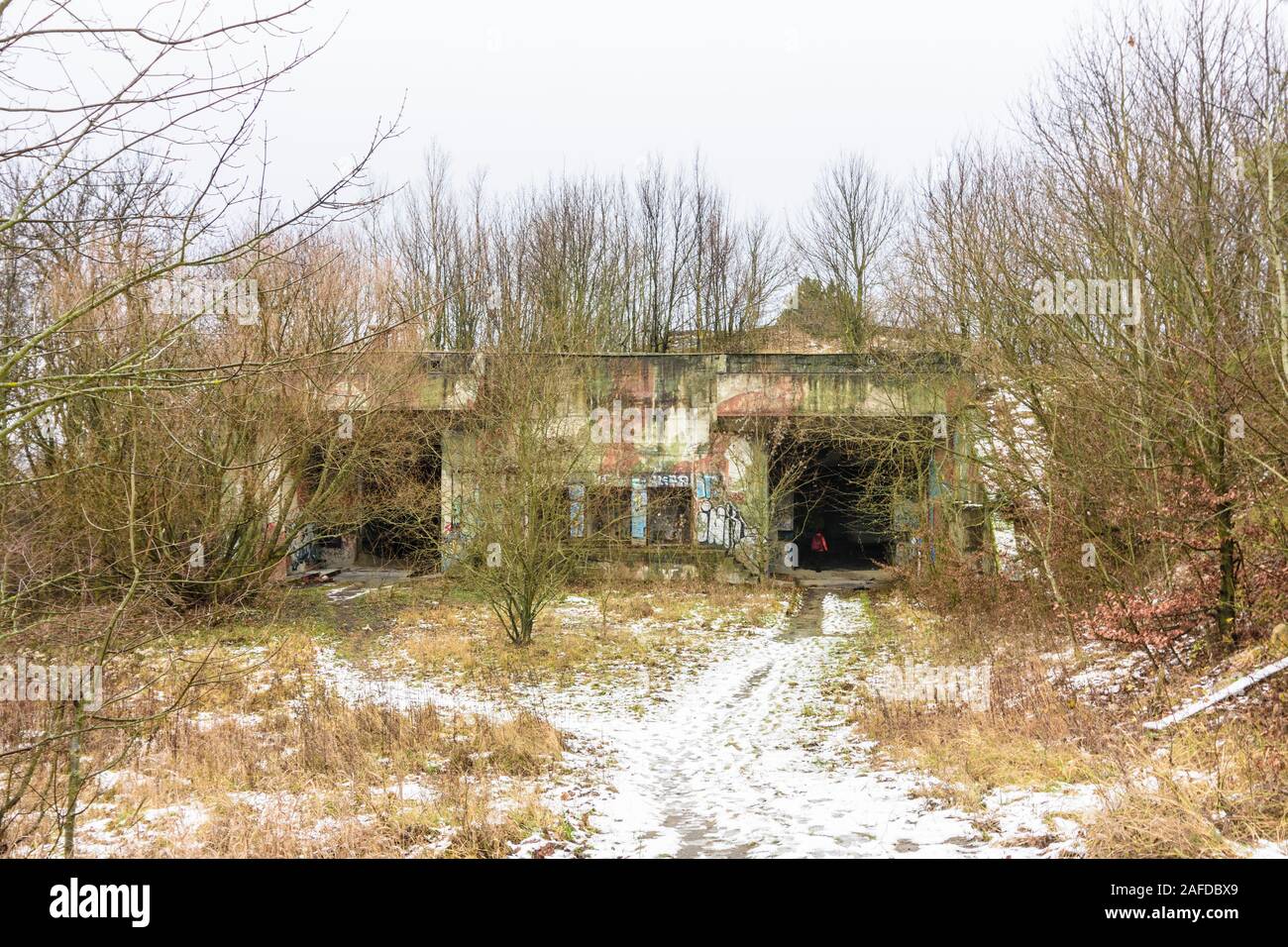 Bratislava (Pressburg): tank bunker, at abandoned Czechoslovak missile ...