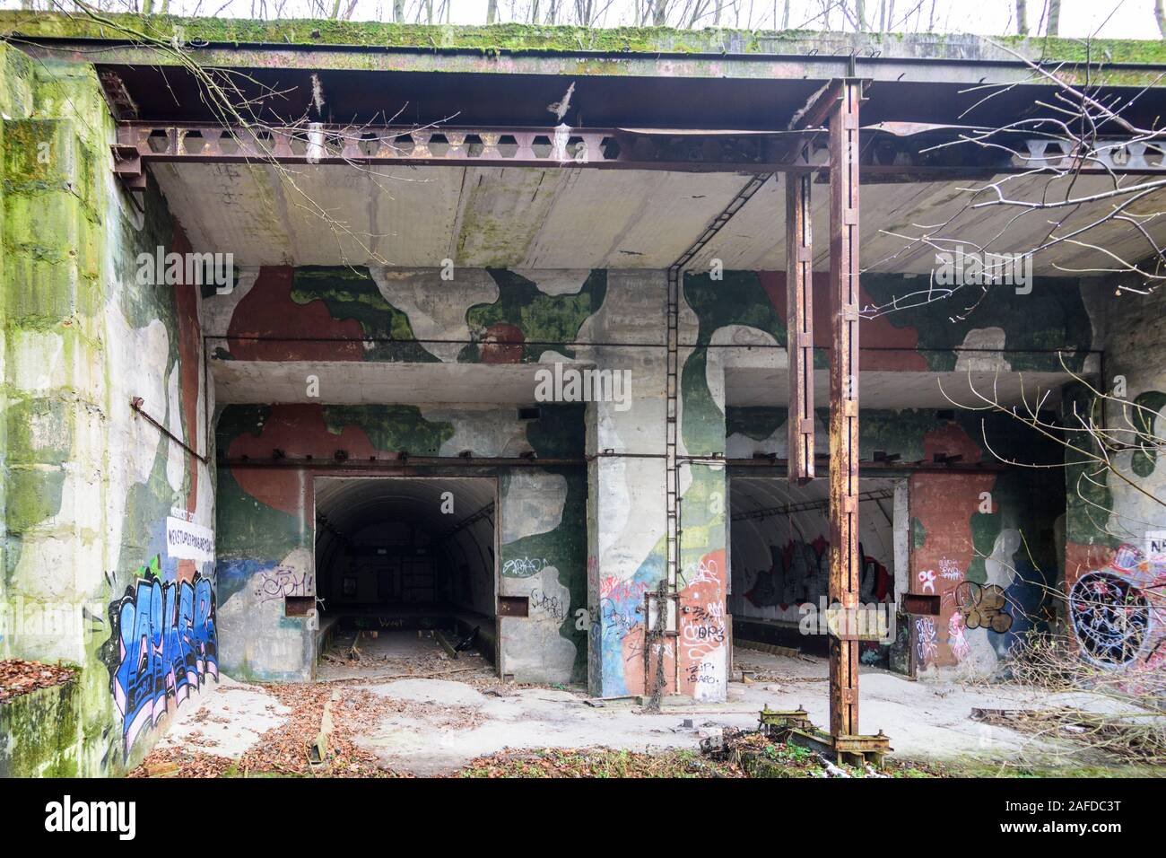Bratislava (Pressburg): tank bunker, at abandoned Czechoslovak missile ...