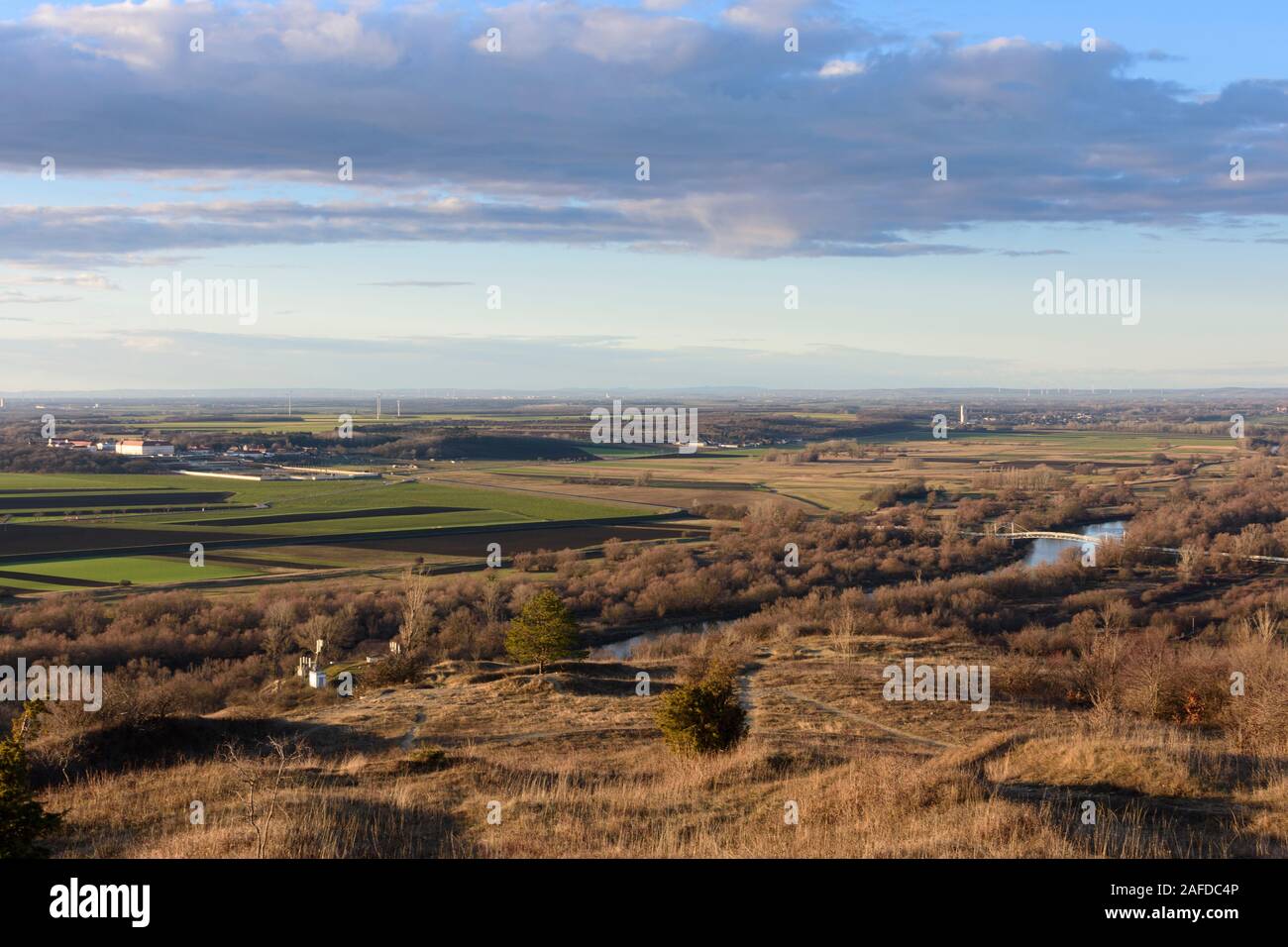 Bratislava (Pressburg): Schloss Hof castle (eft), river March (Morava ...