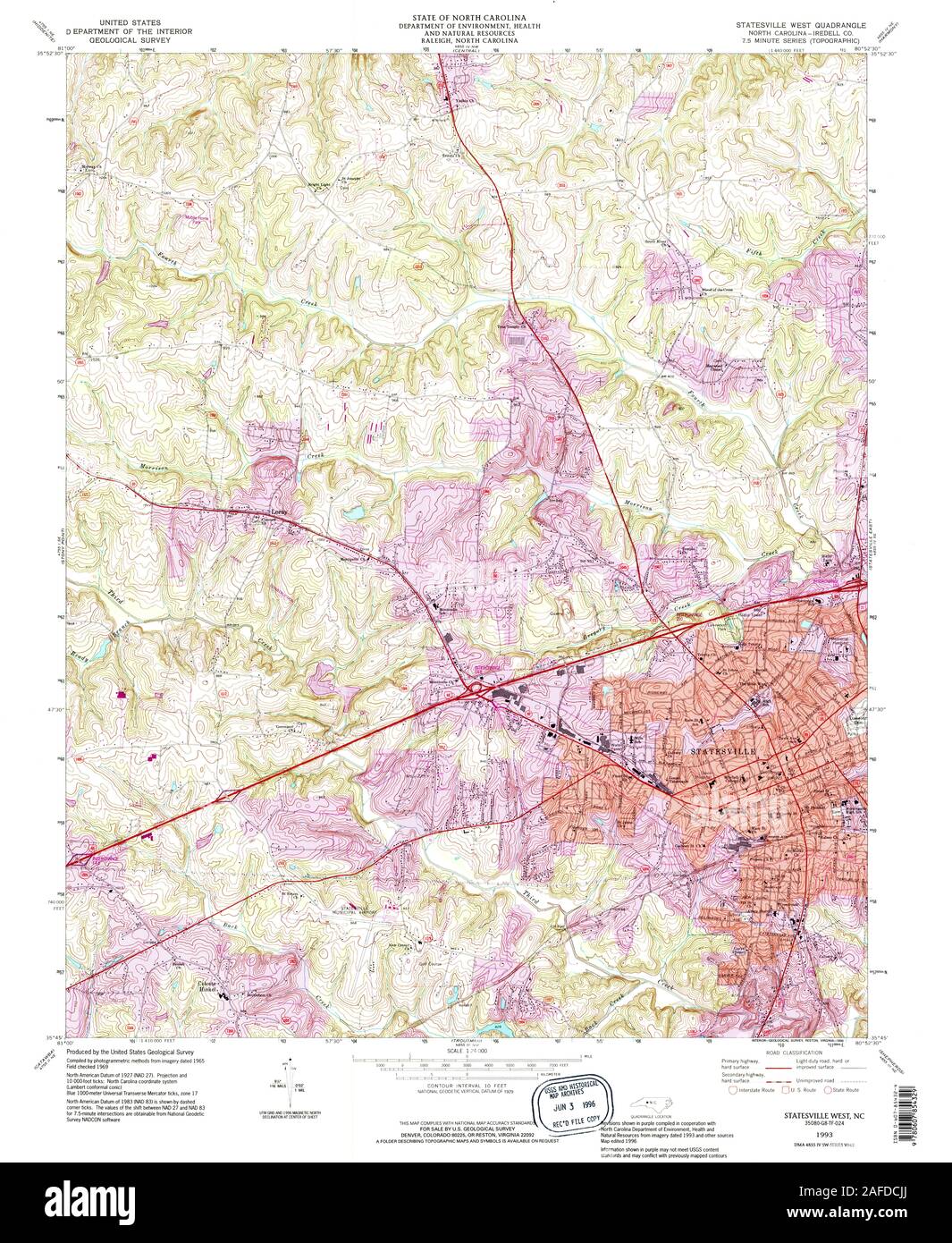 Statesville map hi-res stock photography and images - Alamy