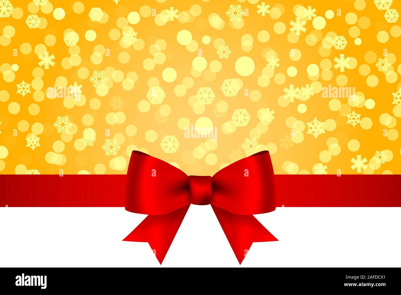 Christmas invitation card and menu with bow Stock Vector Image & Art ...