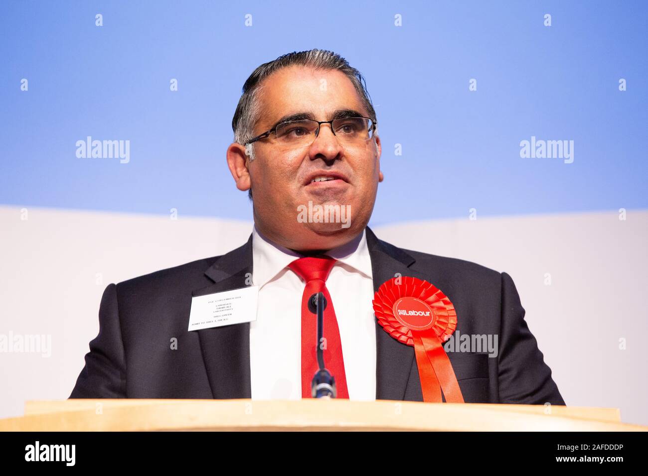 Pictured MP Tahir Ali after winning the Hall Green Birmingham seat at ...
