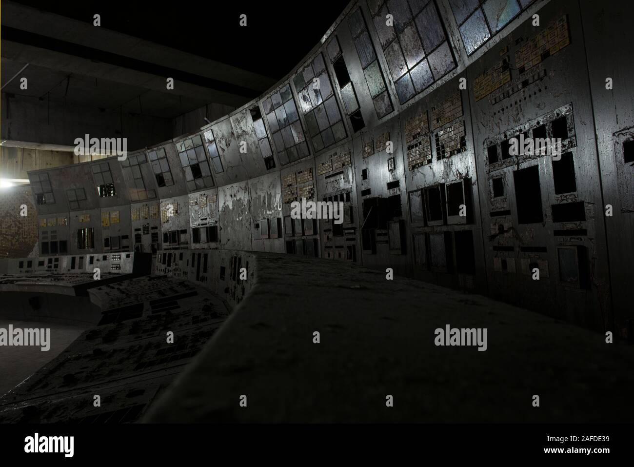 The control room of Chernobyl’s reactor four, the site of the world’s ...
