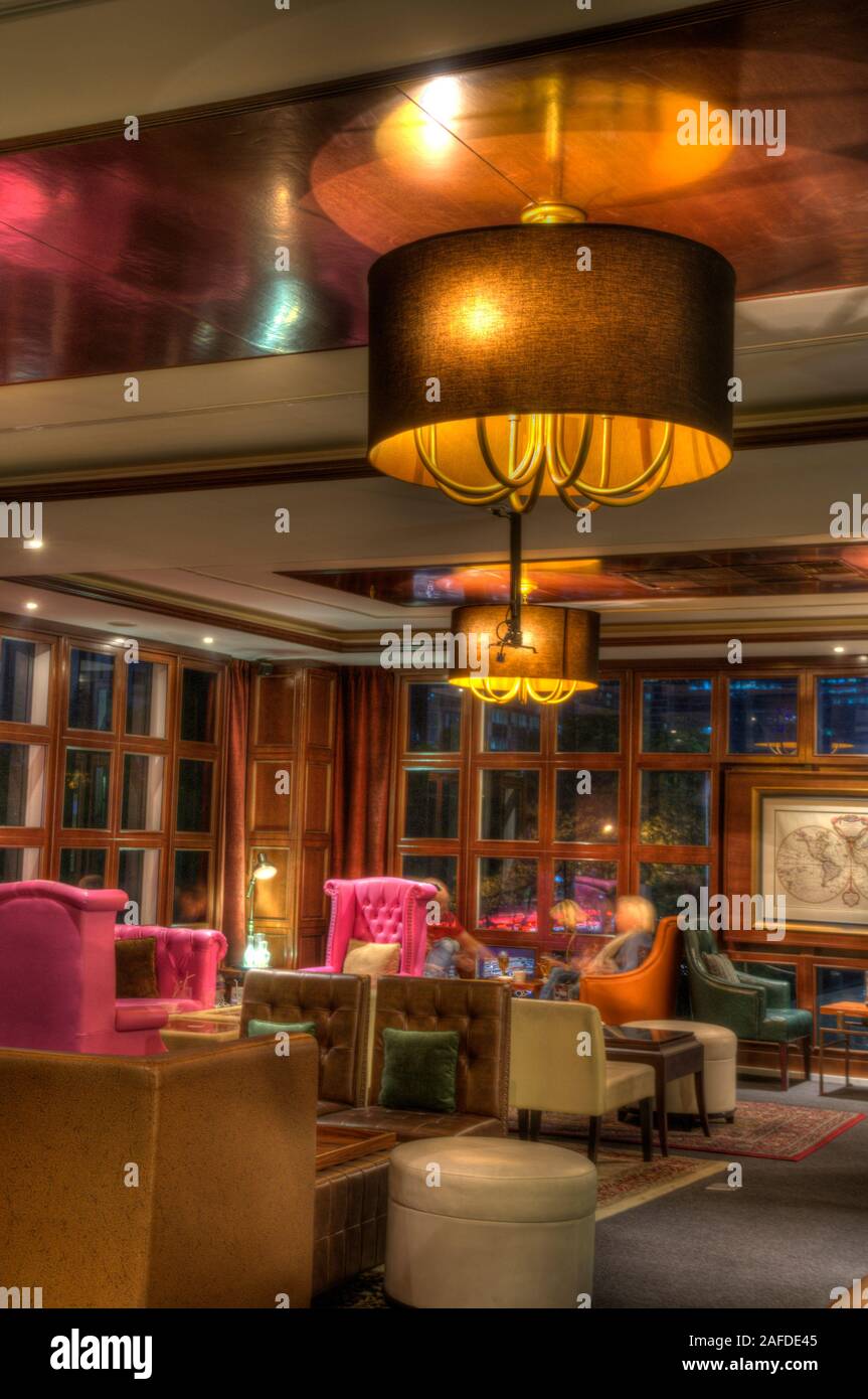 beautiful restaurant interior design with table seating and lighting ...