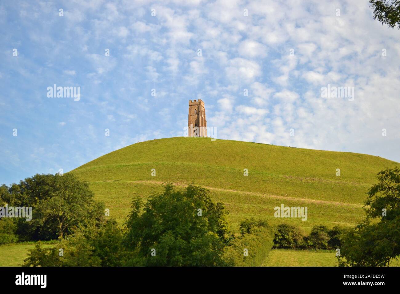 St Michael's Tower, Glastonbury Tor, Glastonbury, Somerset, England, UK ...