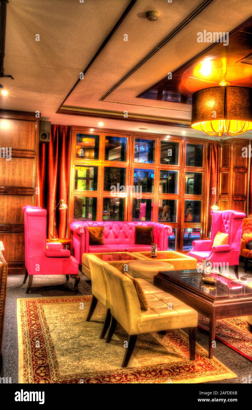 beautiful restaurant interior design with table seating and lighting ...