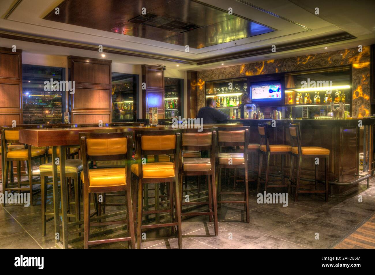 beautiful restaurant interior design with table seating and lighting ...