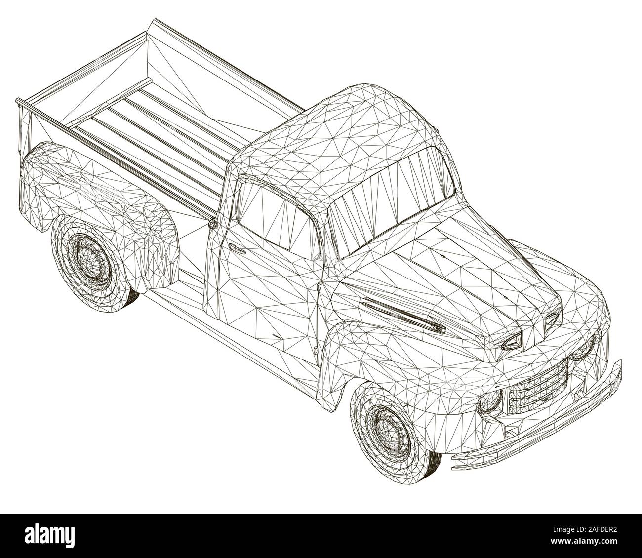 Old Truck Drawings Side View