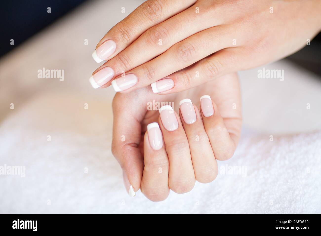 Female manicurist doing manicure hardware hi-res stock photography and ...