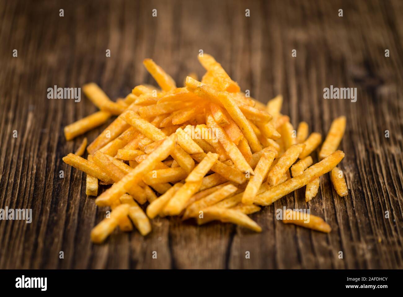 Portion of fried potato sticks (close-up shot; selective focus Stock ...