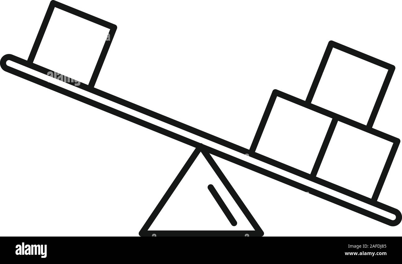 Physics balance icon. Outline physics balance vector icon for web ...