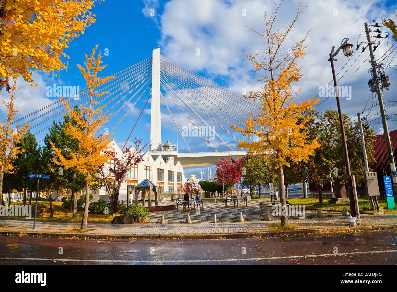 View of Aomori Bridge, Aomori Bay, Tohoku, Japan Stock Photo - Alamy
