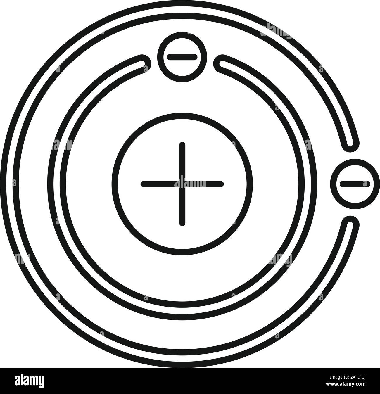 Atom structure icon. Outline atom structure vector icon for web design ...
