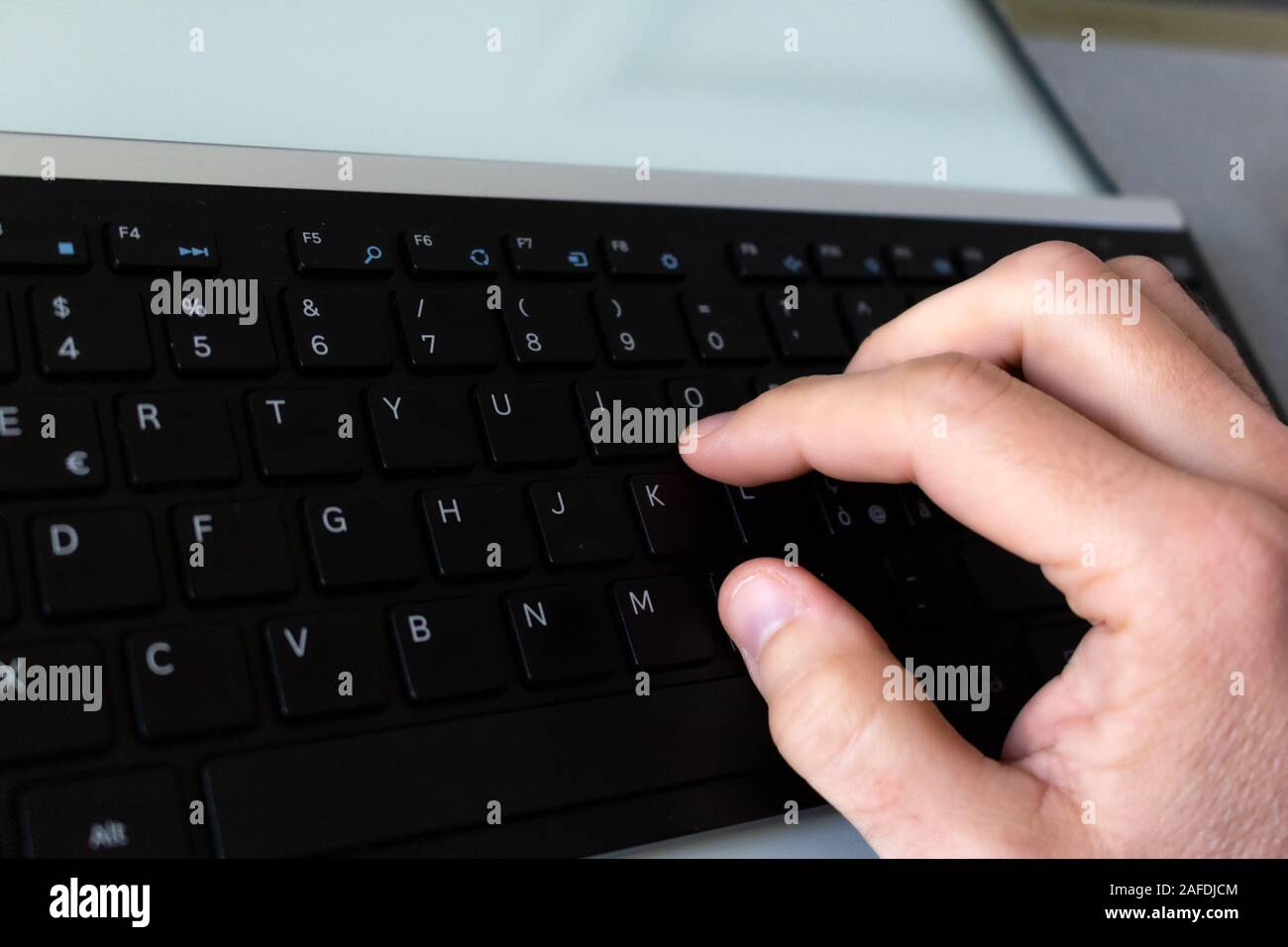 hand you type on the keyboard Stock Photo - Alamy