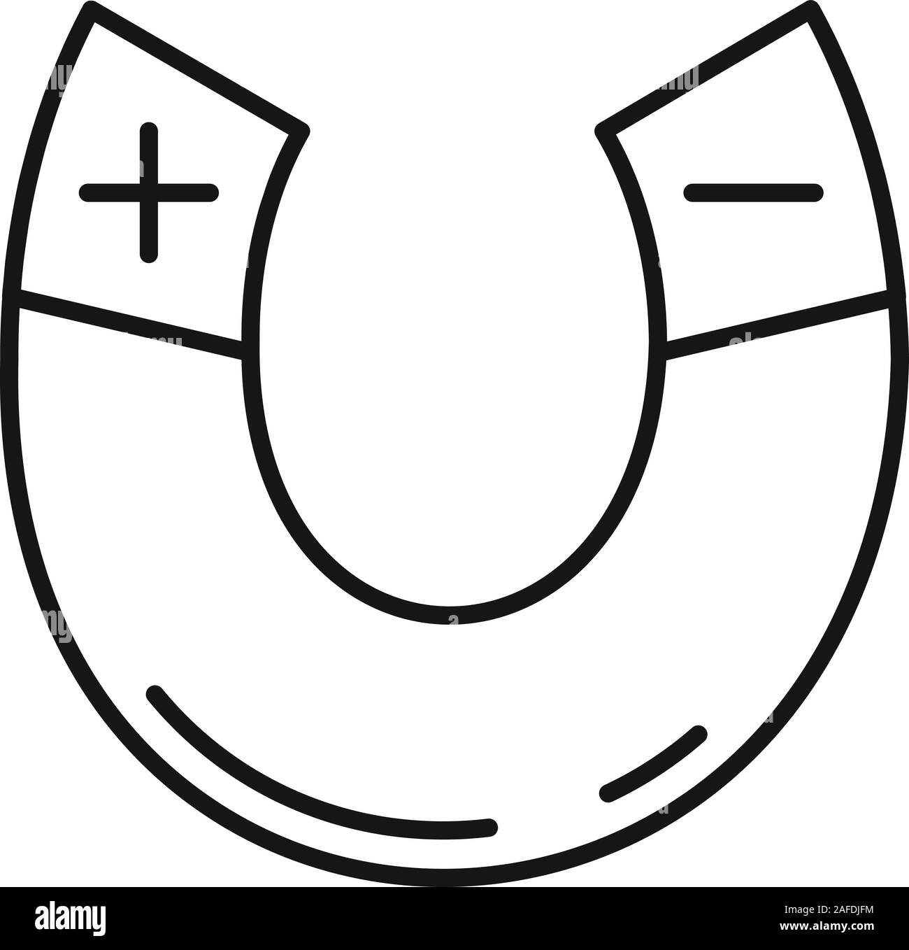 Physics magnet icon. Outline physics magnet vector icon for web design ...