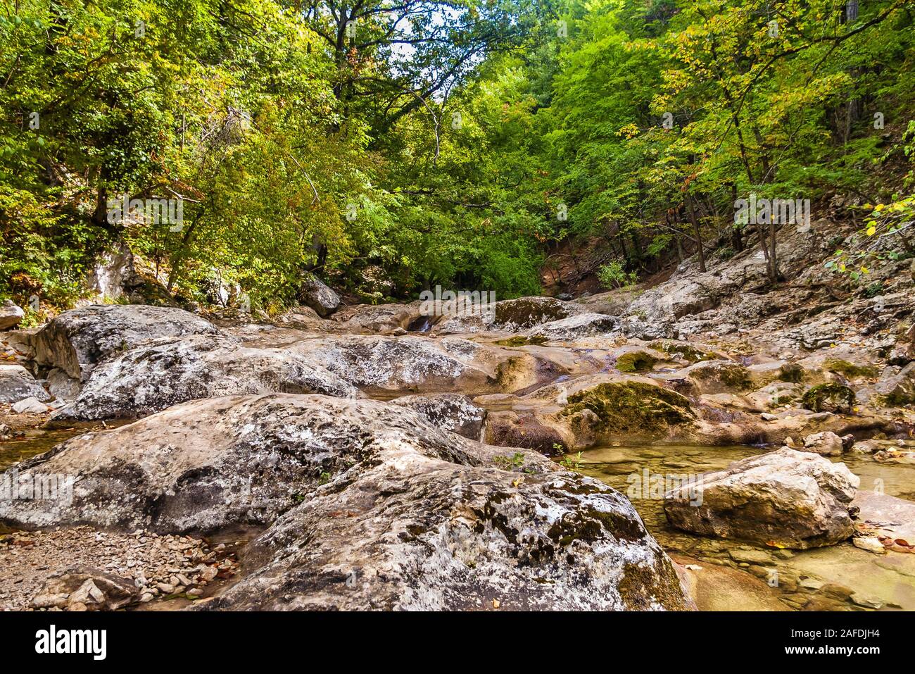 Mountain River in the Grand Canyon of Crimea, Ukraine Stock Photo - Alamy
