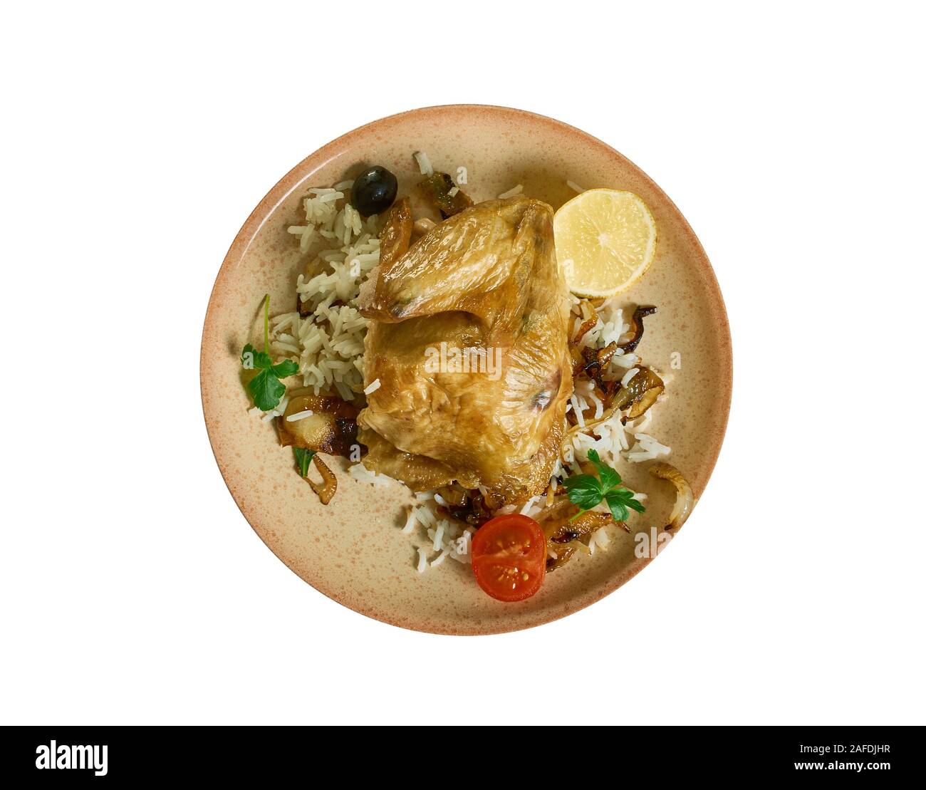 Greek-Style Roast Chicken Kota Riganati , Mediterranean cuisine Stock ...