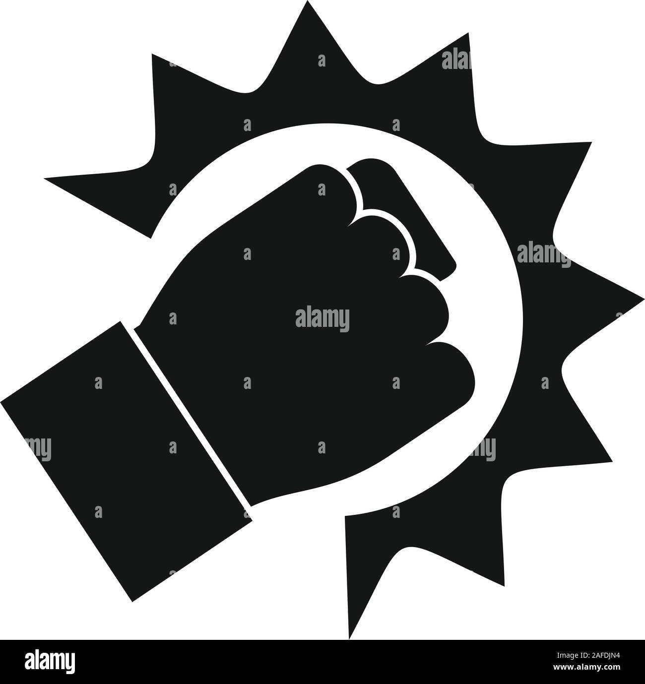 Violence fist icon. Simple illustration of violence fist vector icon ...