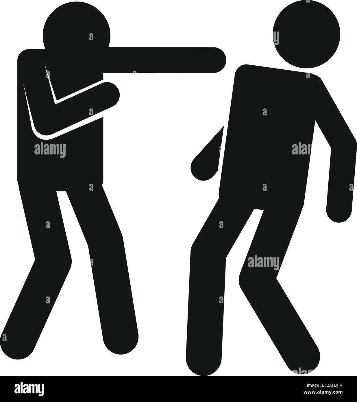 Street violence fight icon. Simple illustration of street violence ...