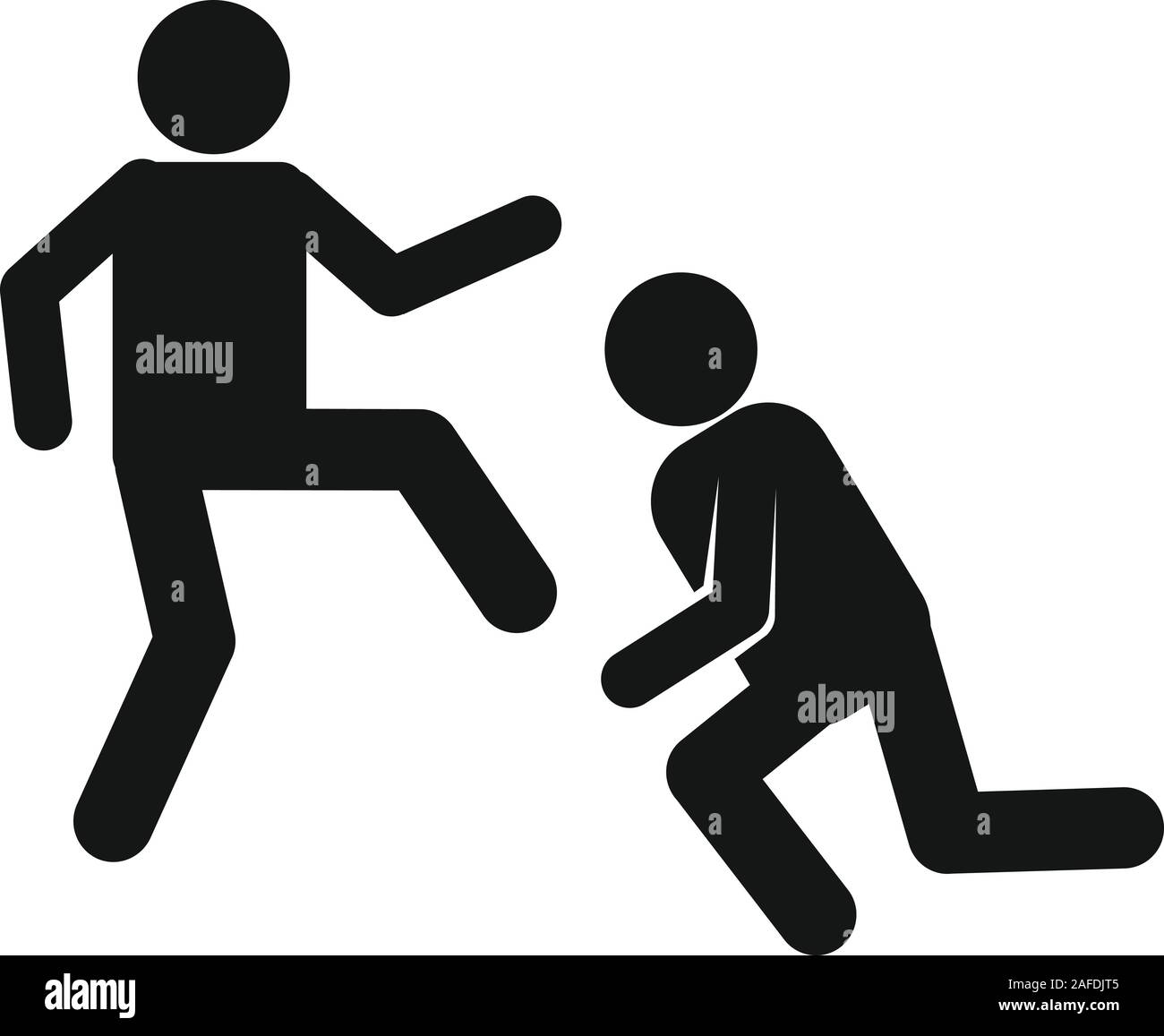 Public fight violence icon. Simple illustration of public fight ...