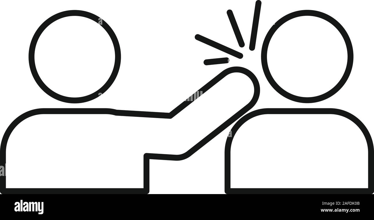 Man hurt boy icon. Outline man hurt boy vector icon for web design ...