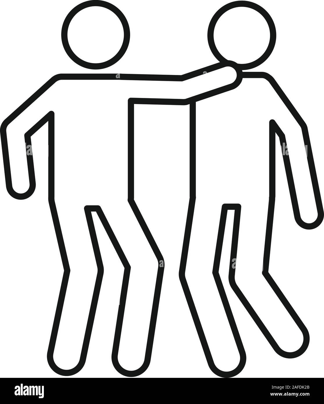 Man hit boy icon. Outline man hit boy vector icon for web design ...