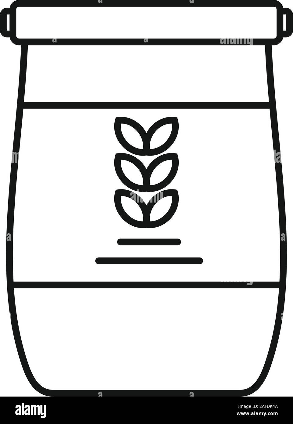 Flour sack icon. Outline flour sack vector icon for web design isolated ...