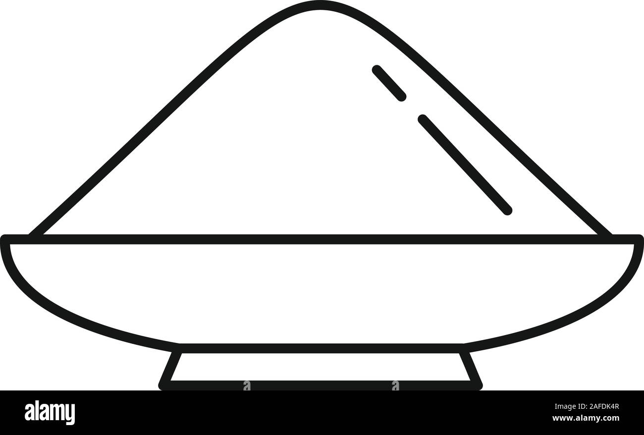 Flour plate icon. Outline flour plate vector icon for web design ...