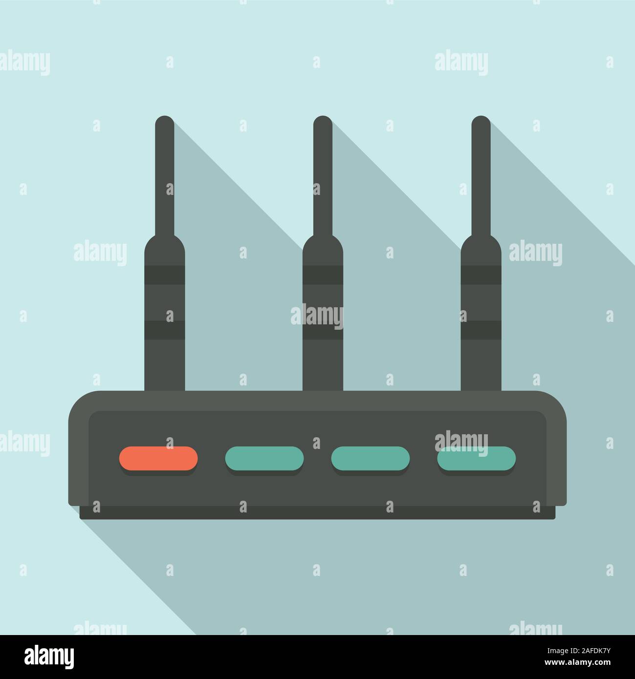Communication router icon. Flat illustration of communication router ...