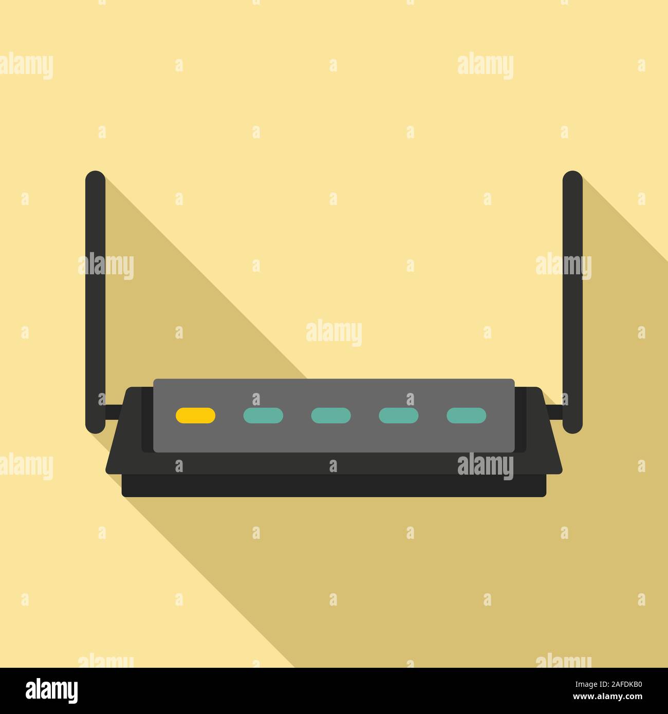 Firewall router icon. Flat illustration of firewall router vector icon ...