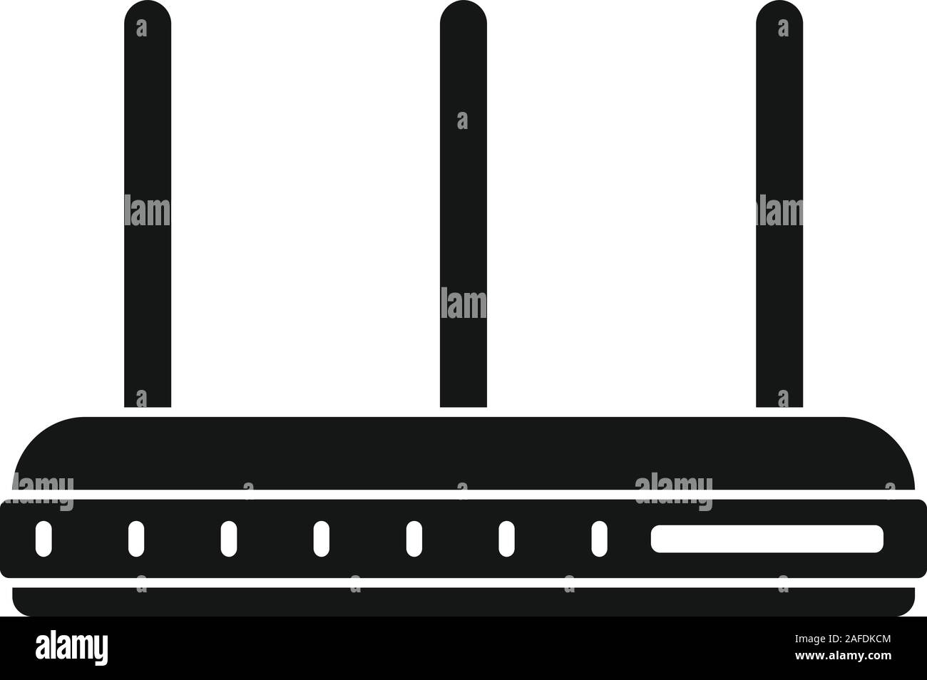 Three antenna router icon. Simple illustration of three antenna router ...