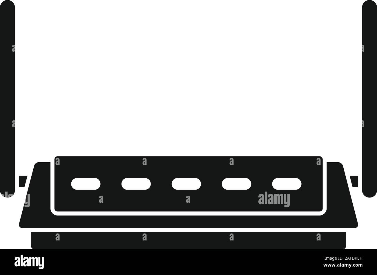 Firewall router icon. Simple illustration of firewall router vector ...