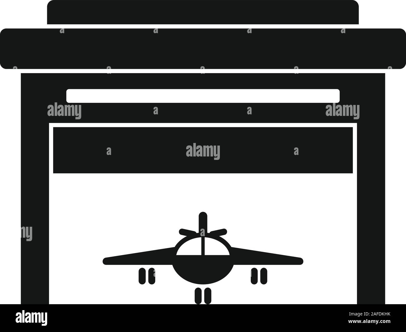 Hangar plan icon. Simple illustration of hangar plan vector icon for ...