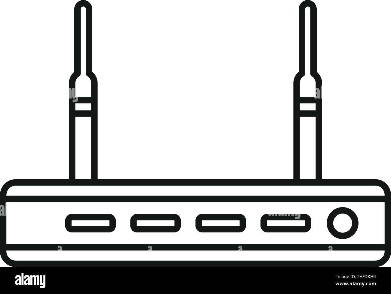 Digital router icon. Outline digital router vector icon for web design ...