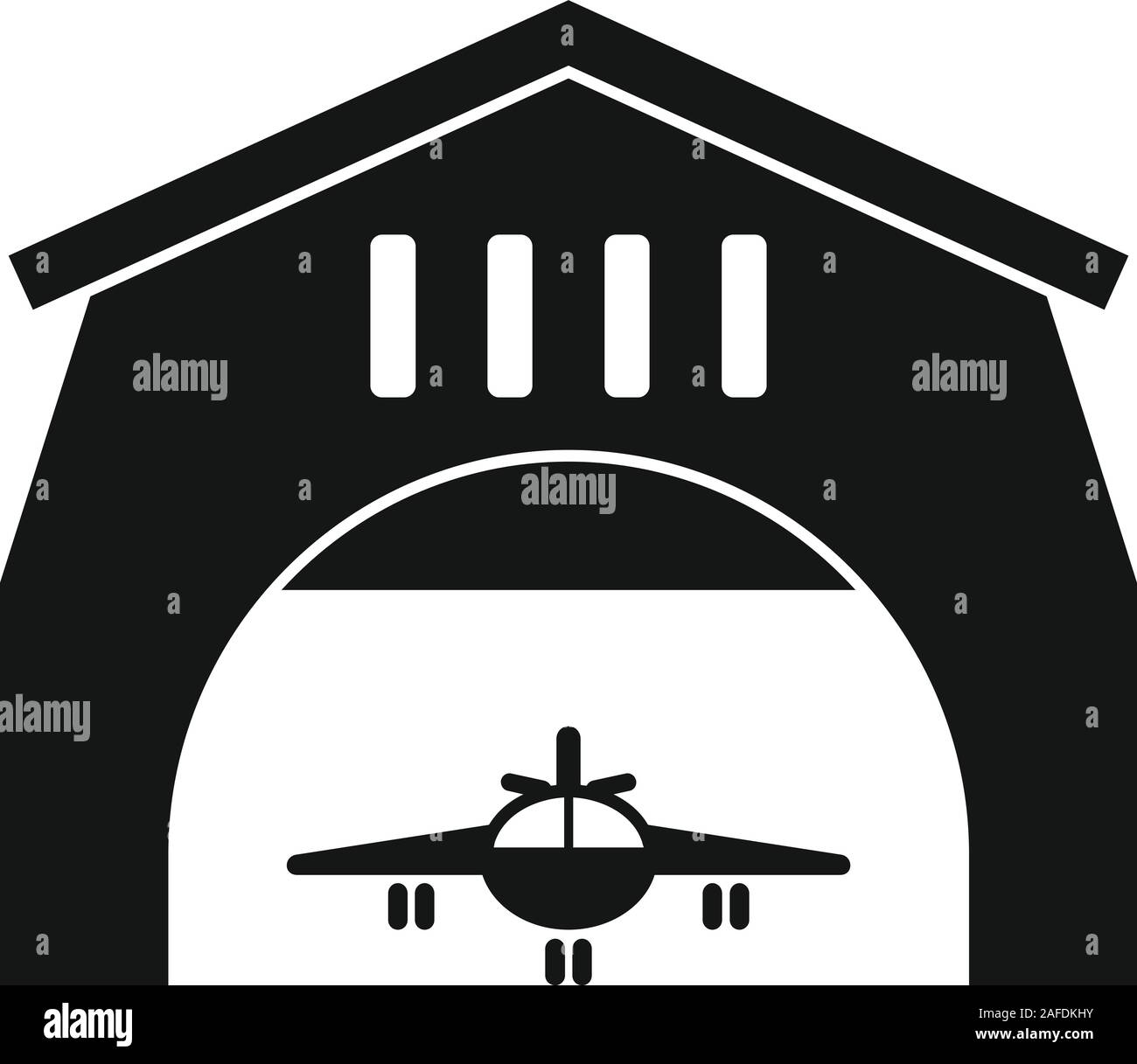 Airport hangar icon. Simple illustration of airport hangar vector icon ...