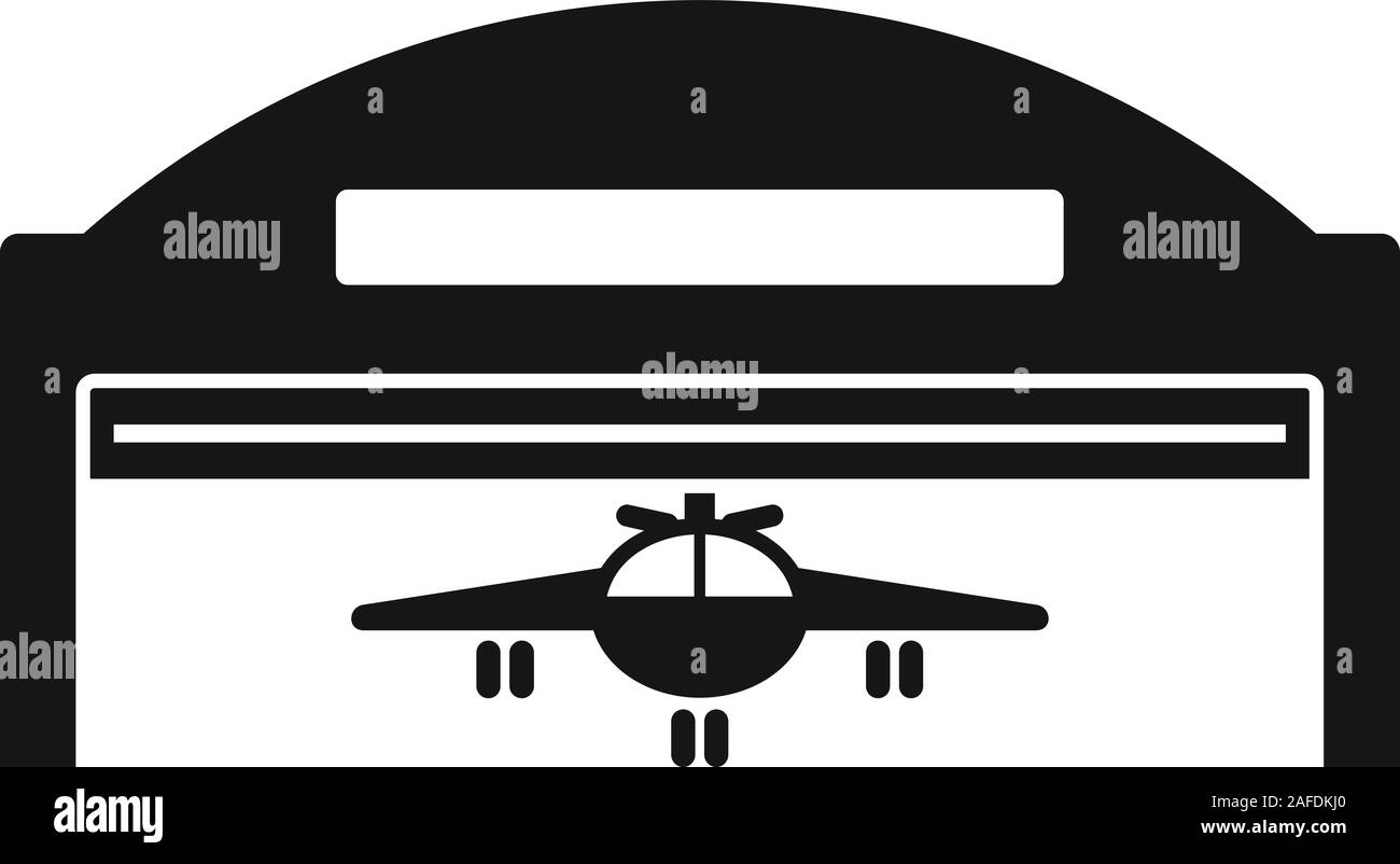 Airplane Hangar Icon Simple Illustration Of Airplane Hangar Vector
