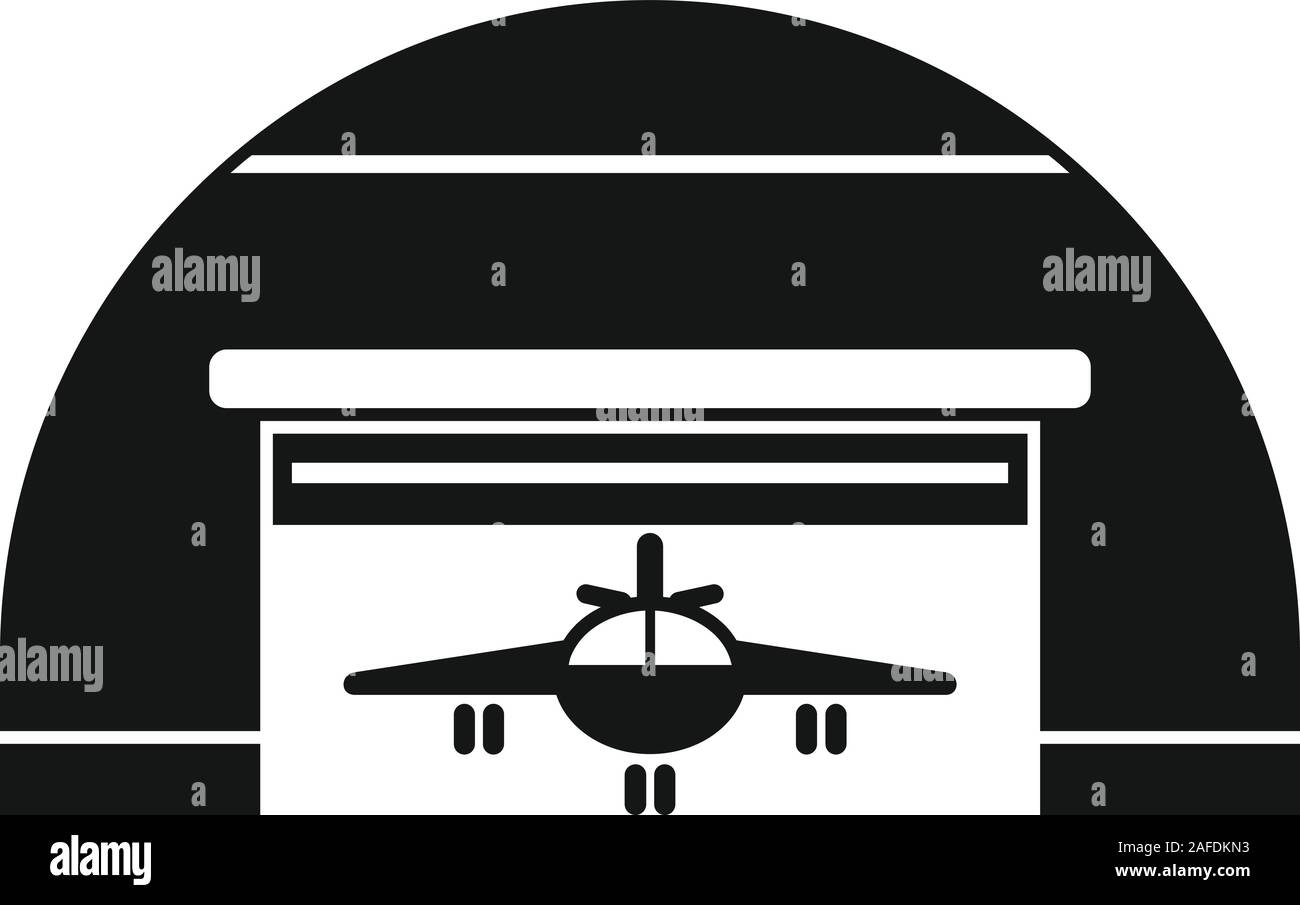 Military hangar icon. Simple illustration of military hangar vector ...