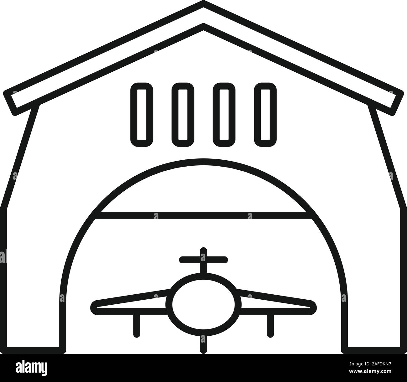 Airport hangar icon. Outline airport hangar vector icon for web design ...