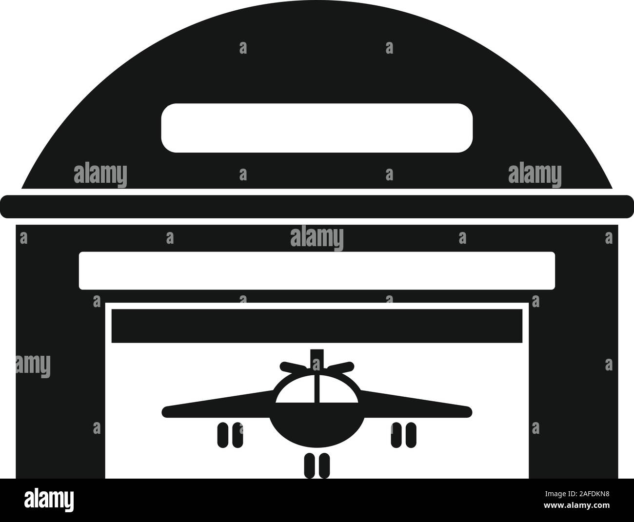 Plane hangar icon. Simple illustration of plane hangar vector icon for ...