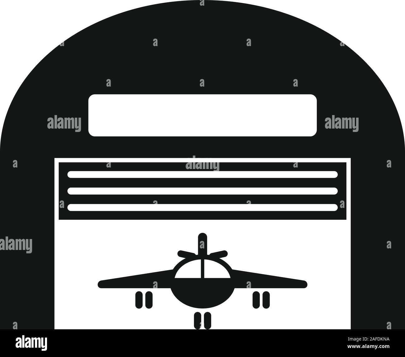 Factory hangar icon. Simple illustration of factory hangar vector icon ...