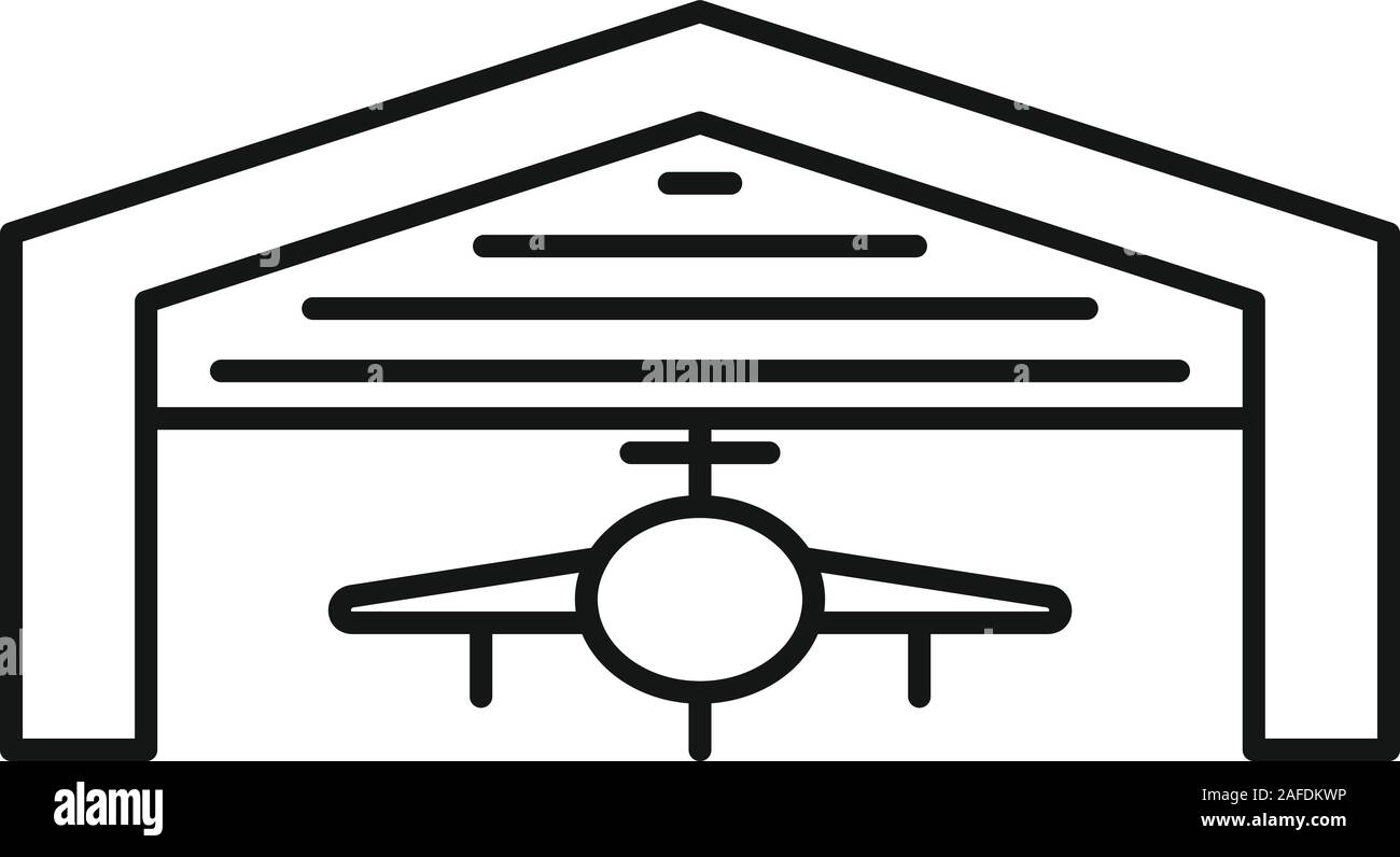 Air fighter hangar icon Stock Vector Images - Alamy