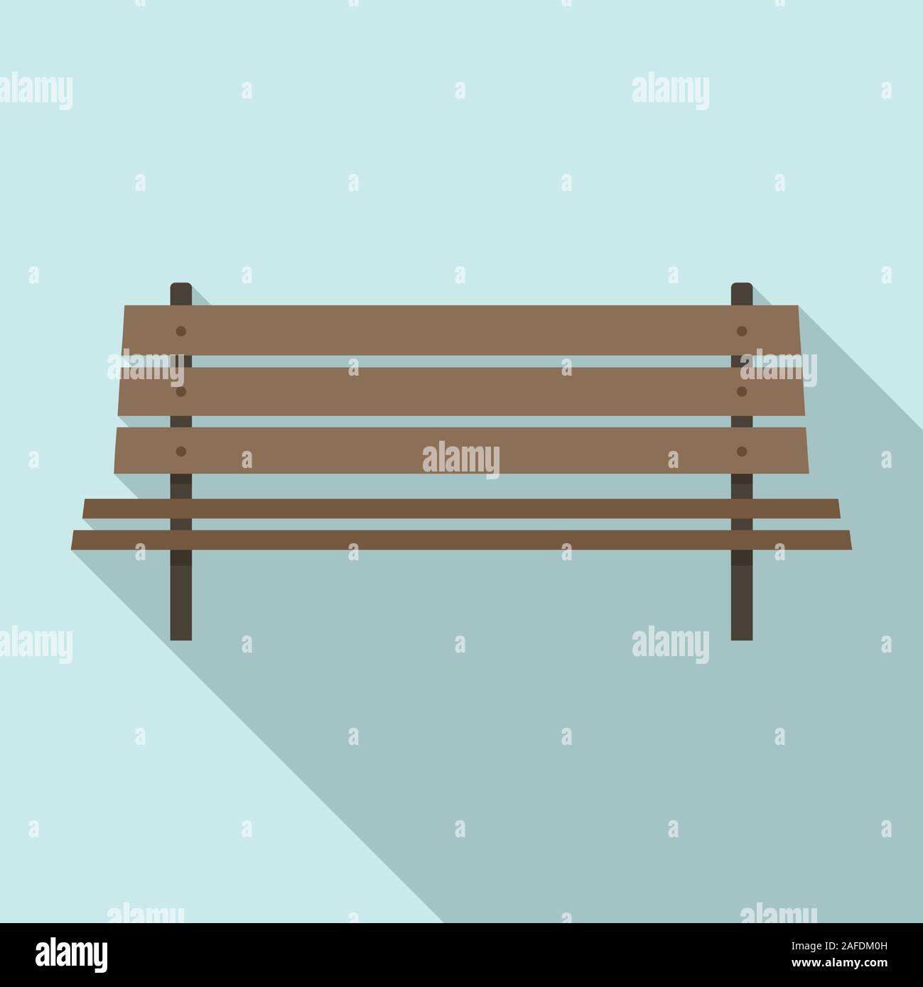 Outdoor bench icon. Flat illustration of outdoor bench vector icon for ...