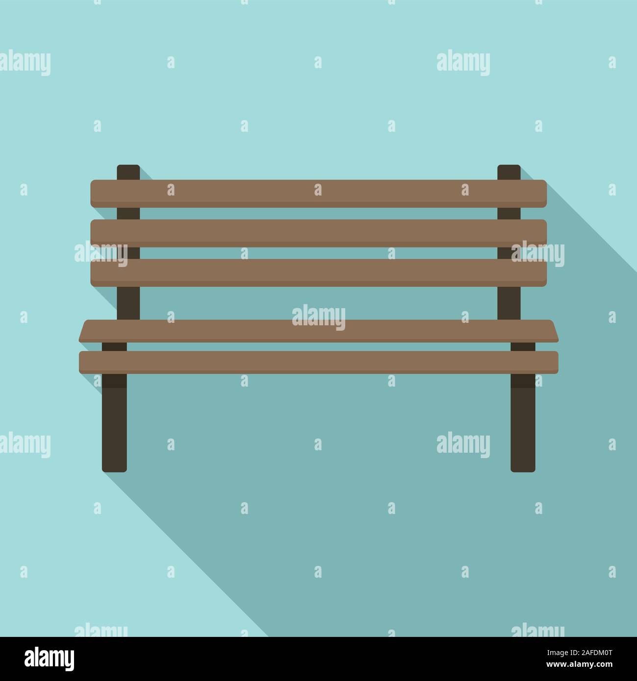 Wood bench icon. Flat illustration of wood bench vector icon for web ...