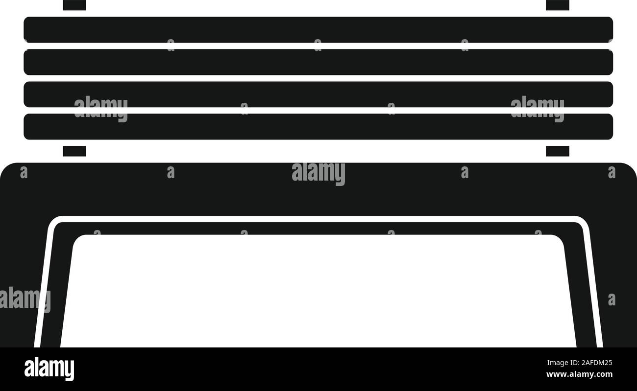 Street bench icon. Simple illustration of street bench vector icon for ...