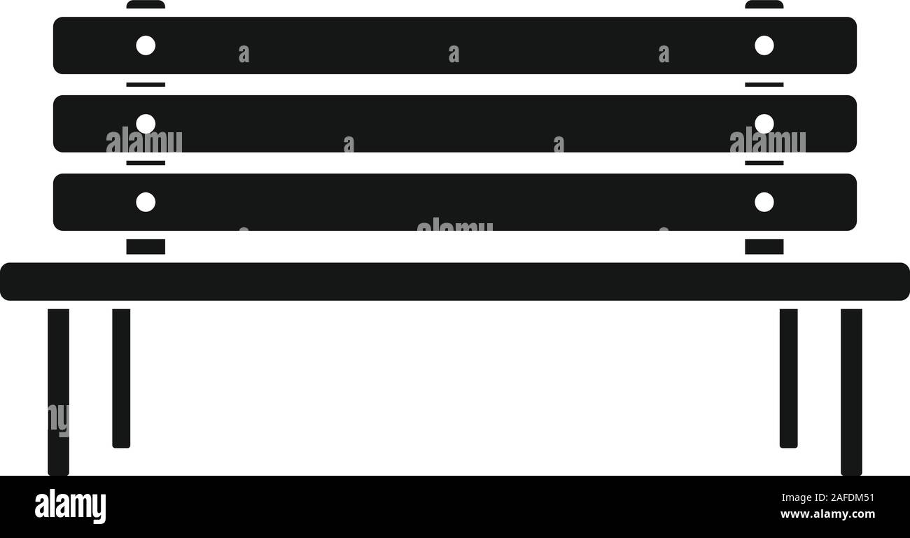 Square bench icon. Simple illustration of square bench vector icon for ...