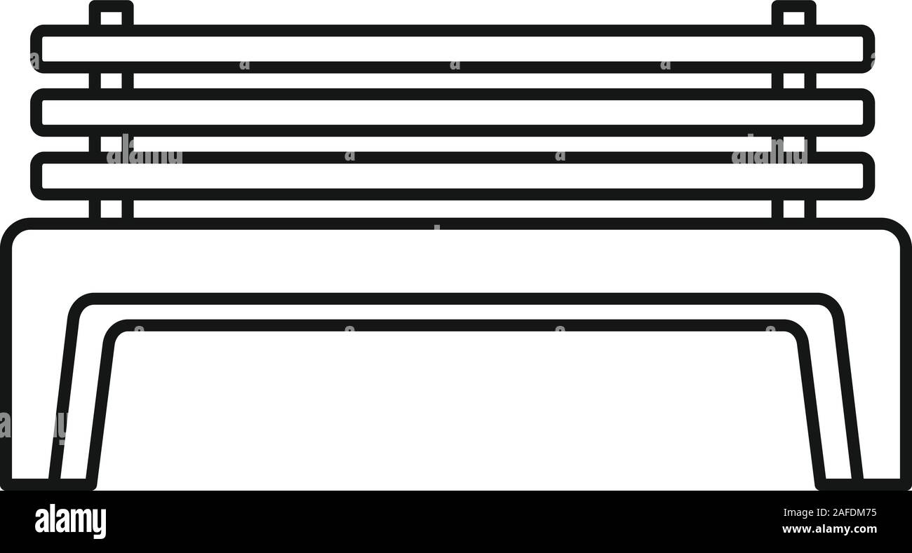 Street bench icon. Outline street bench vector icon for web design ...